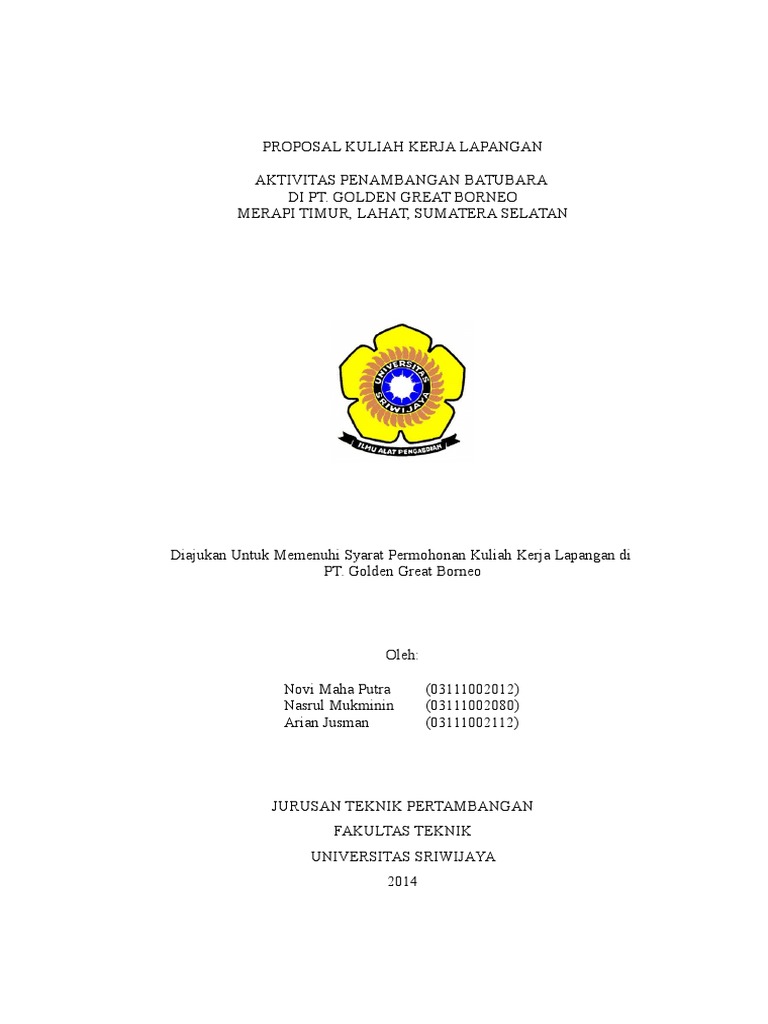 Contoh Proposal KP | PDF
