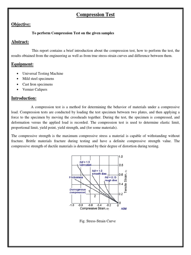 Compression Test | PDF | Strength Of Materials | Fracture