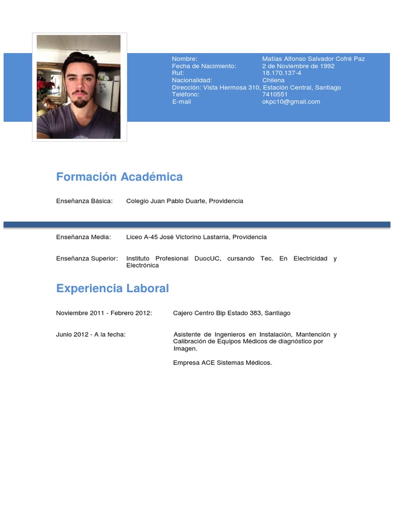 Curriculum Matias | PDF