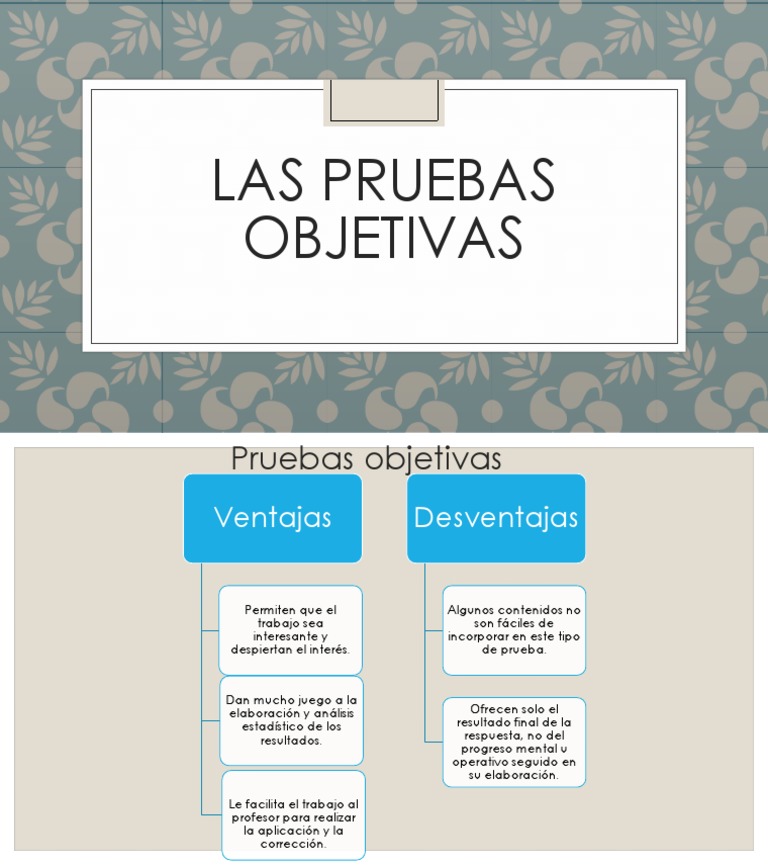 Las Pruebas Objetivas | PDF