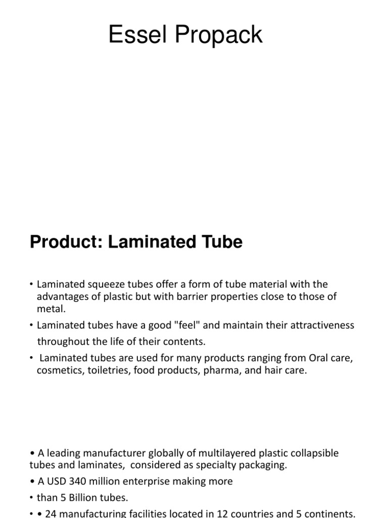 Essel Propack 1 | PDF | Plastic | Industries