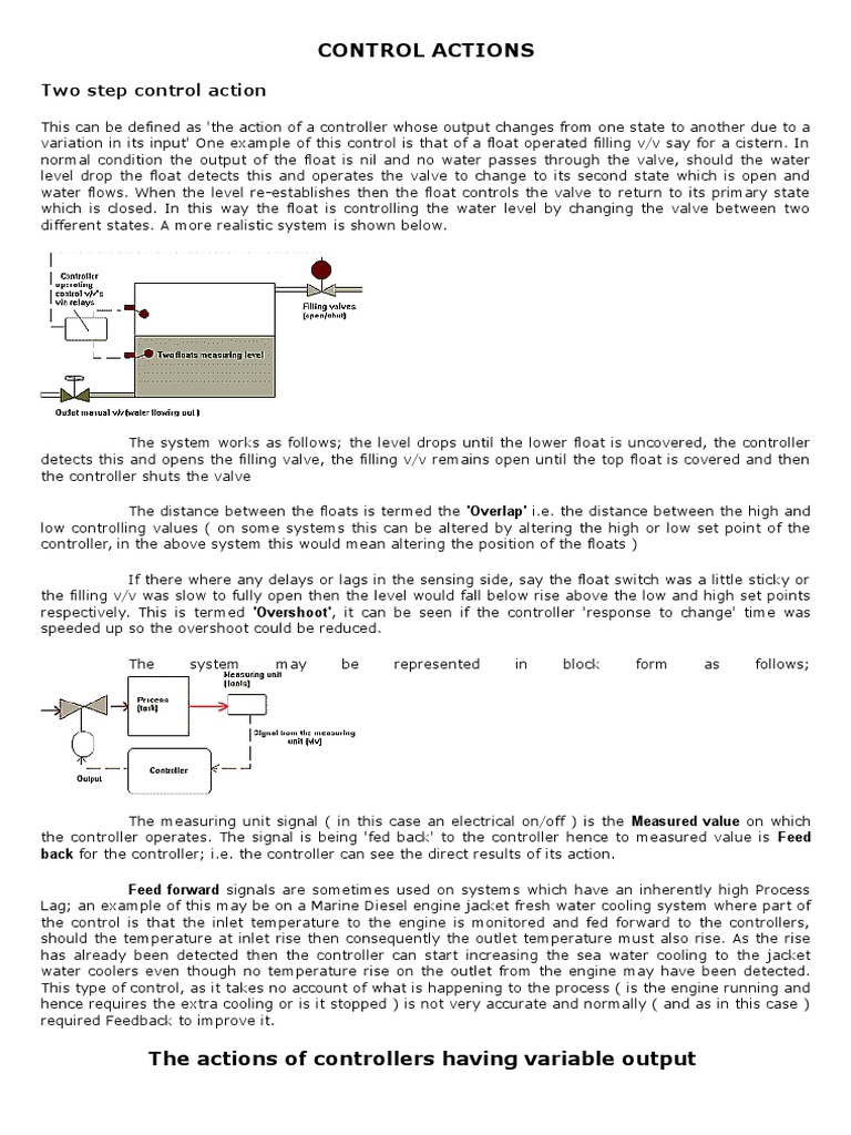 Control Actions | PDF | Electrical Engineering | Nature