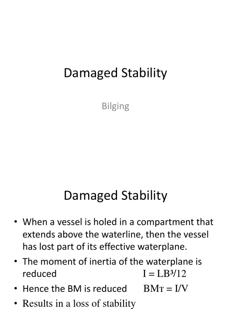 Damaged Stability | PDF