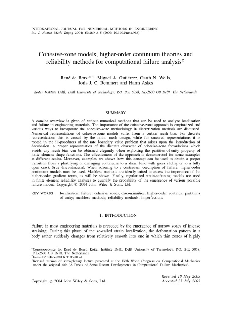 Cohesive Zone Model-Ref | PDF | Fracture | Fracture Mechanics