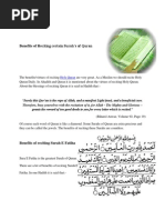 Virtues of Different Surahs in Quran | PDF | Muhammad | Hadith