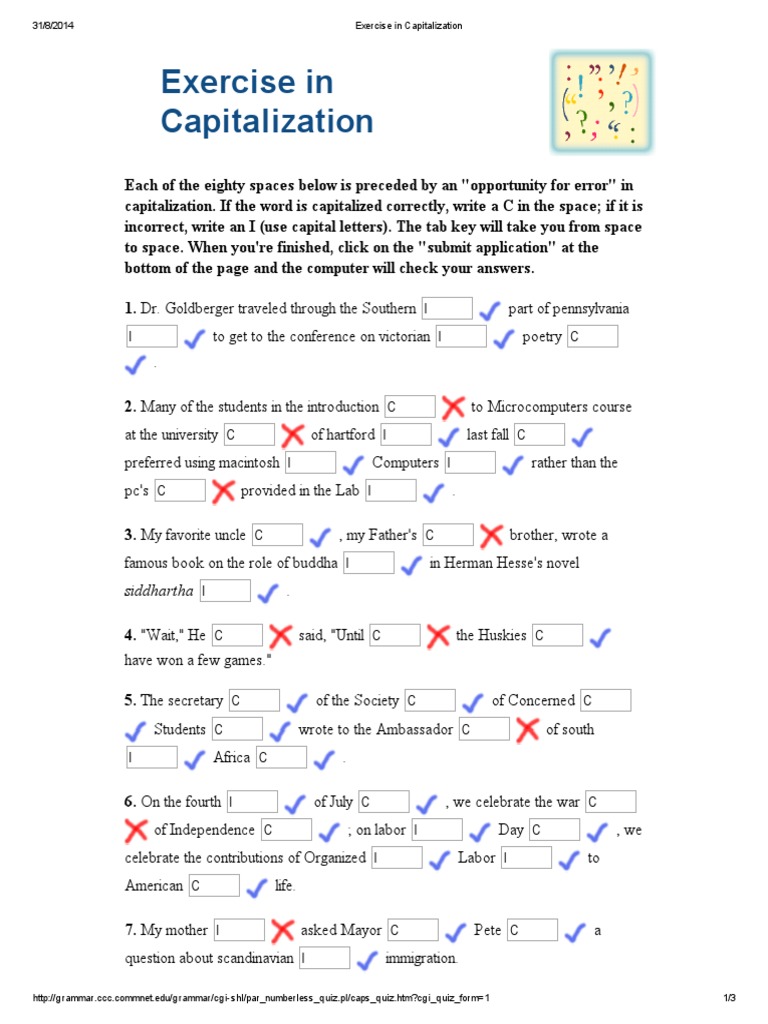 Exercise in Capitalization | PDF | Computing And Information Technology