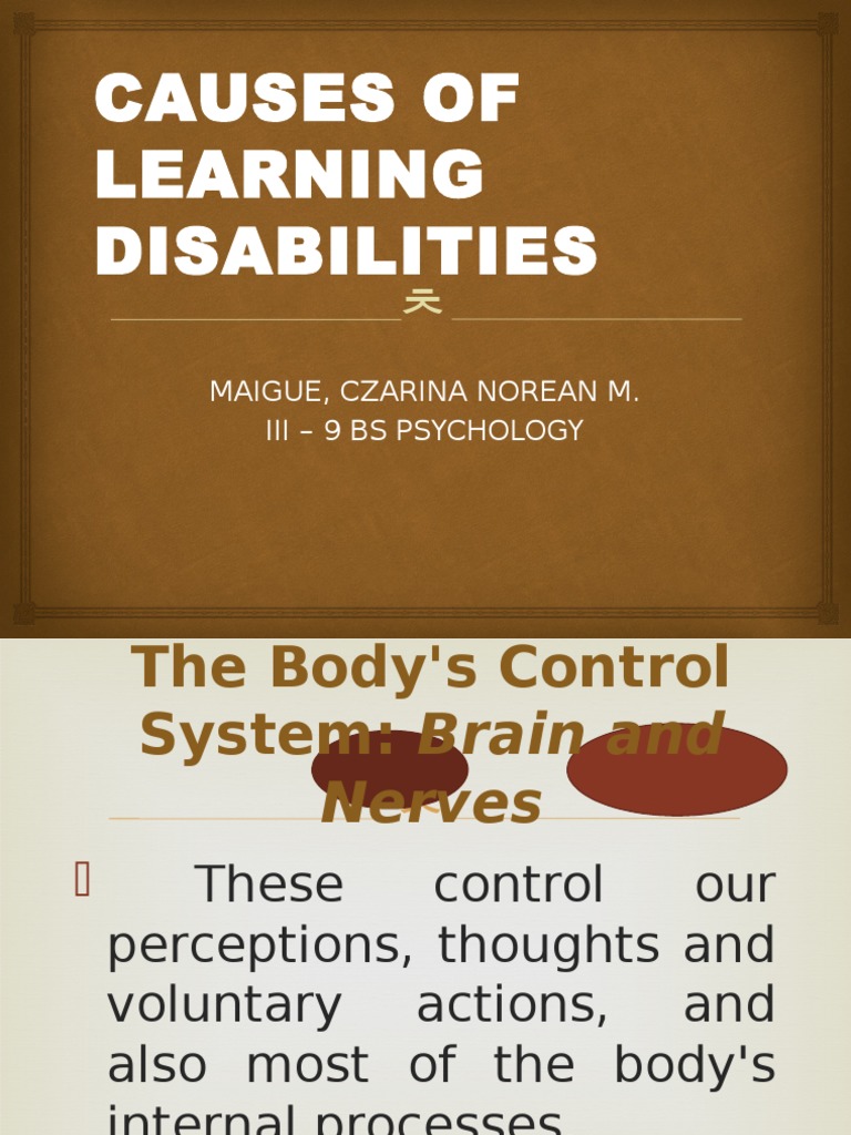 Causes of Learning Disabilities | PDF