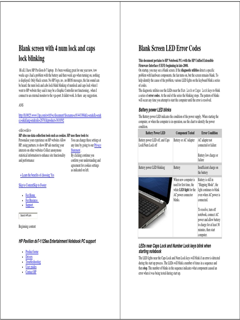 Blank Screen With 4 Num Lock and Caps Lock Blinking Blank Screen LED ...