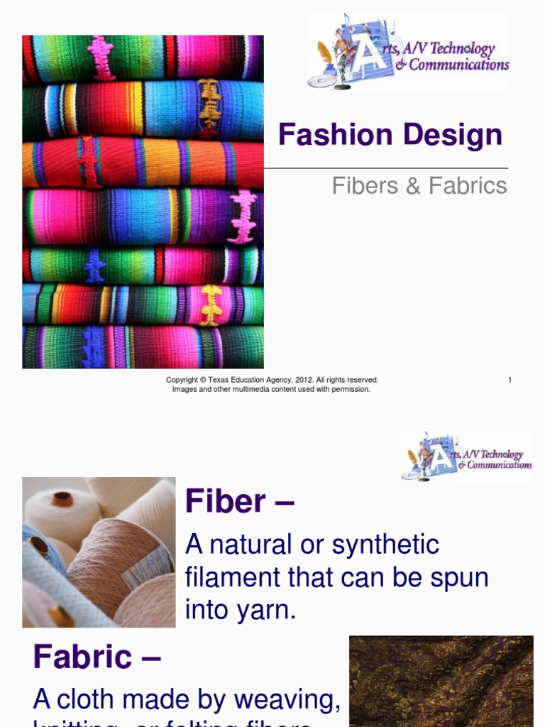 Fashion Design Fibers Fabrics Pdf Fibers Weaving