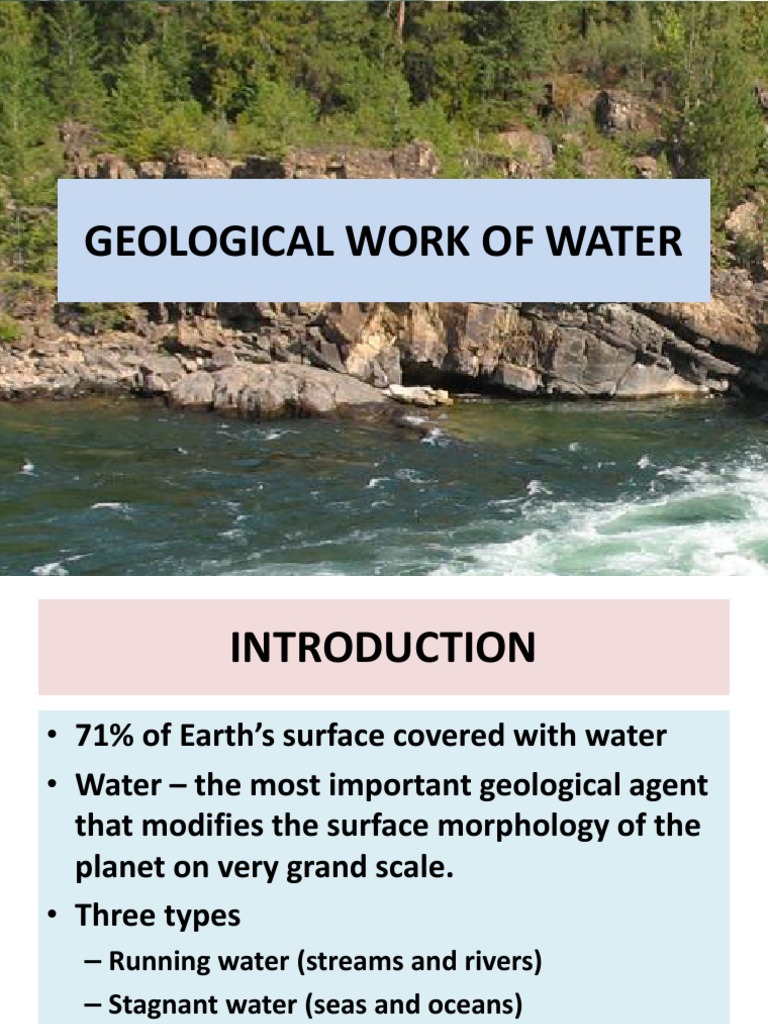 Geological Work of Water | PDF | River | Erosion