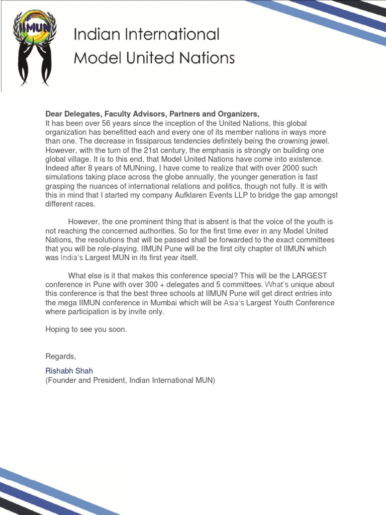Letter of Invitation | United Nations | International Politics | Free ...