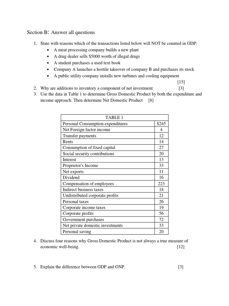 Tutorial On National Income Accounting | PDF | Measures Of National ...