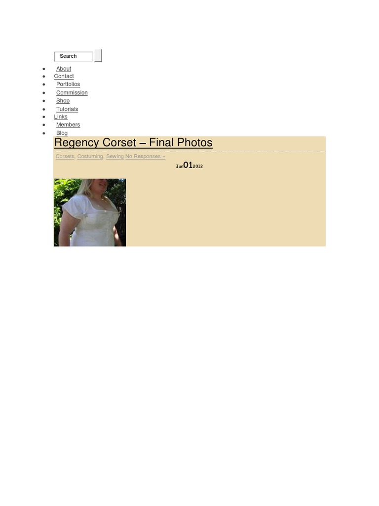Regency Corset Construction Details: Assembly of Busk Pocket, Edging, and Shoulder Straps | PDF ...
