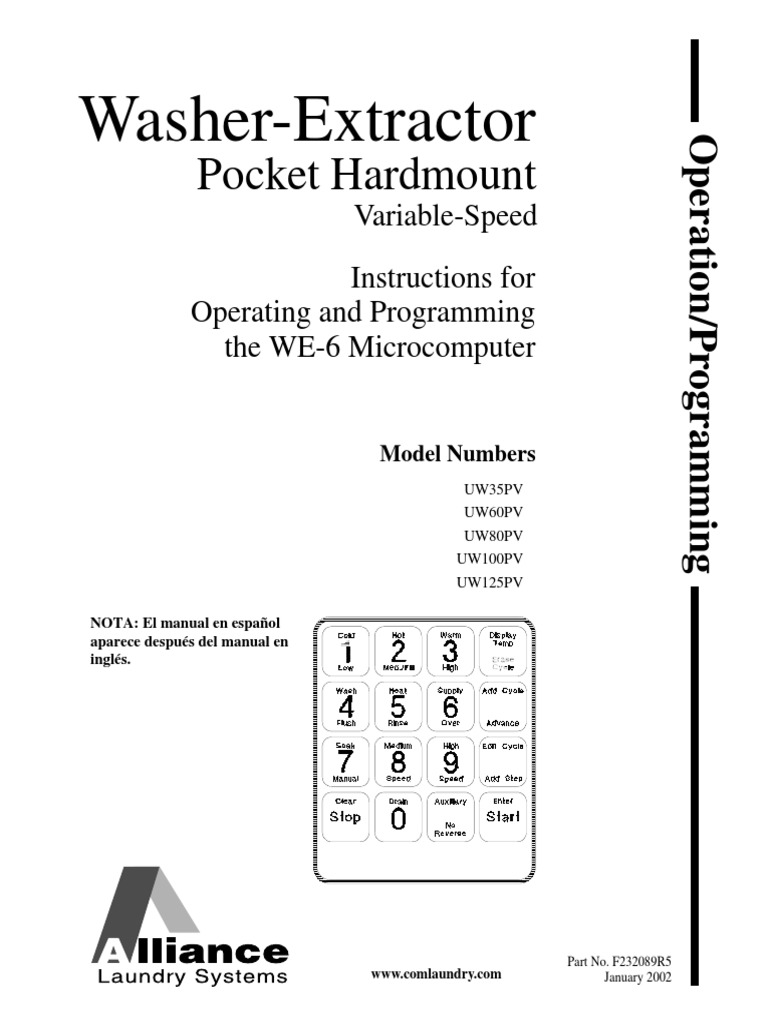 Uni Mac Programming | PDF | Washing Machine | Power Supply