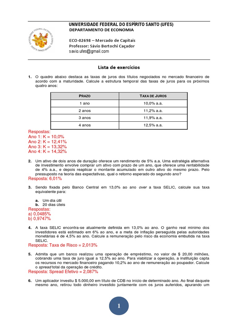 Lista de Exercícios 2 Prova Resp PDF | PDF | Desvio padrão ...