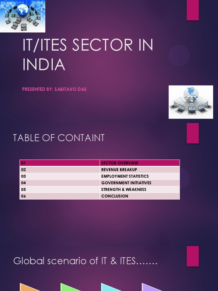 It/Ites Sector in India: Presented By: Sabitavo Das | PDF | Business ...