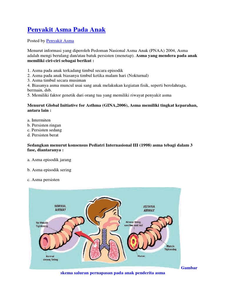 Penyakit Asma Pada Anak | PDF
