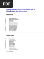 Duolingo Vocabulary List | PDF