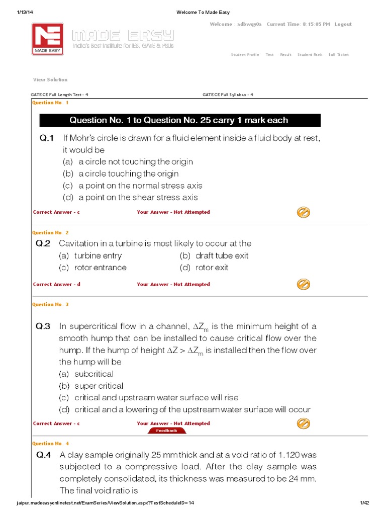 Civil Engineering Gate Paper | PDF | Intellectual Works