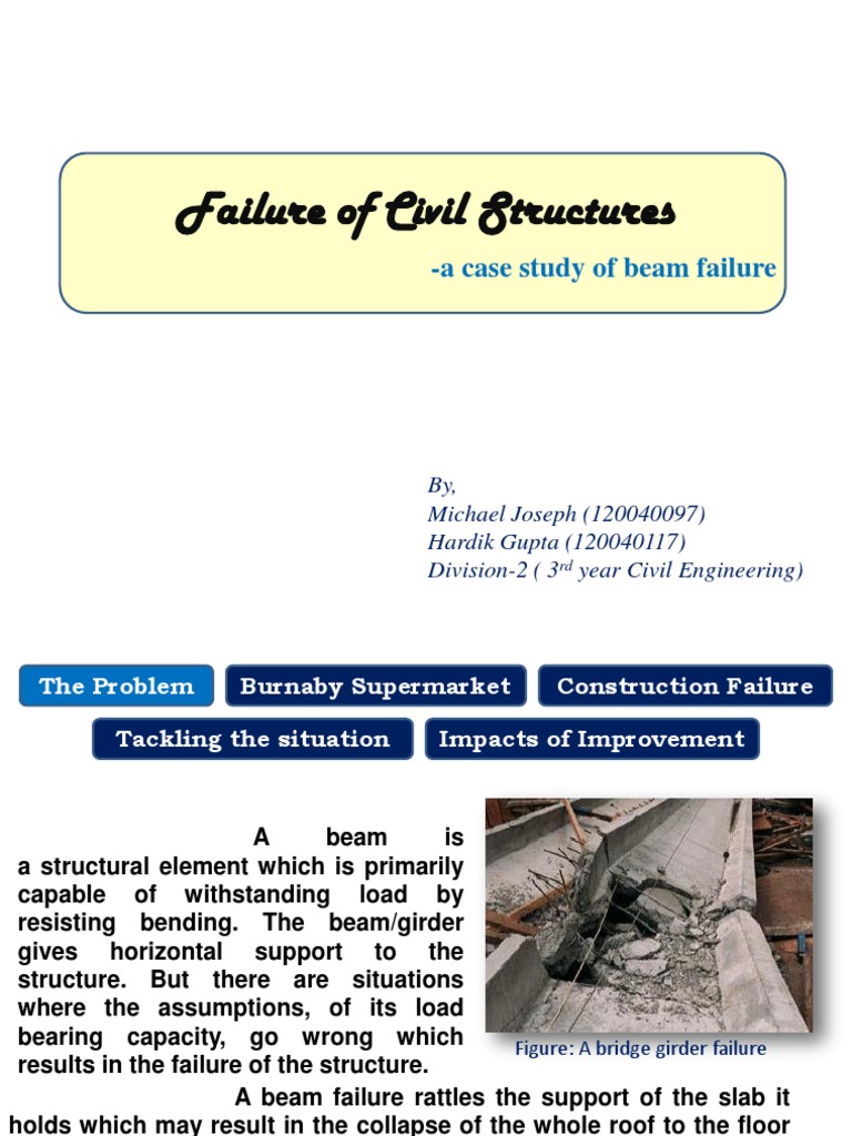 Construction Failure-Case Study | PDF | Beam (Structure) | Bending