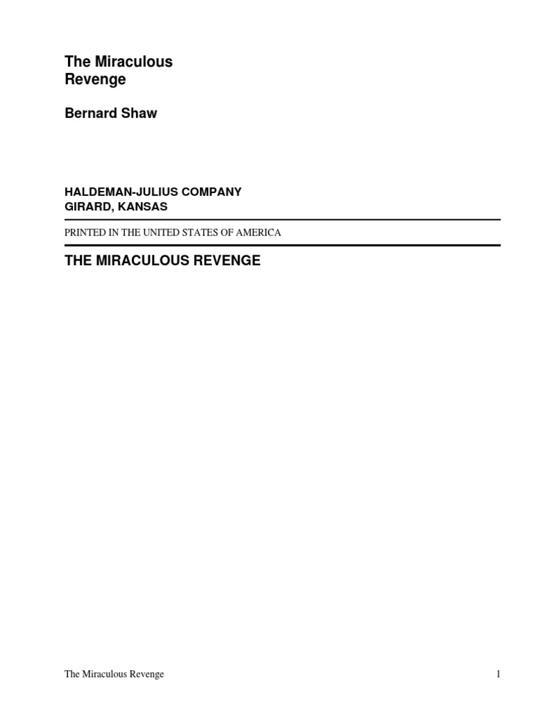 The Miraculous RevengeLittle Blue Book #215 by Shaw, Bernard | PDF