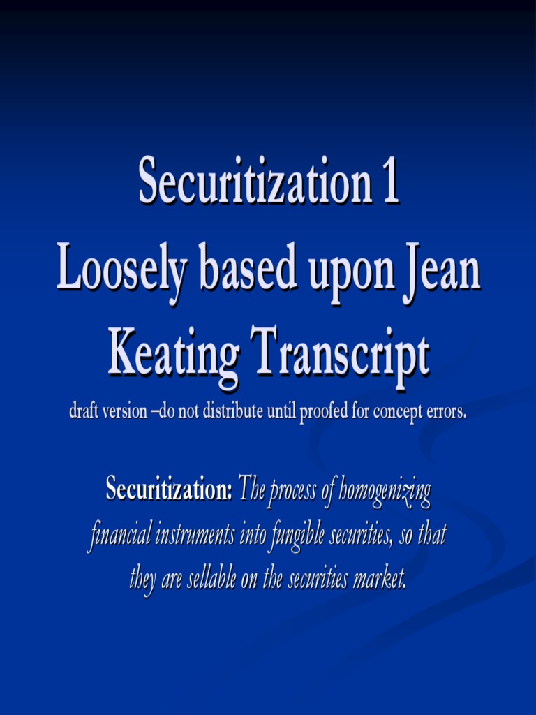 Securitization | Download Free PDF | Generally Accepted Accounting ...