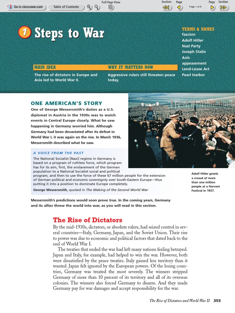 Steps To War | PDF | Nazi Germany | Adolf Hitler