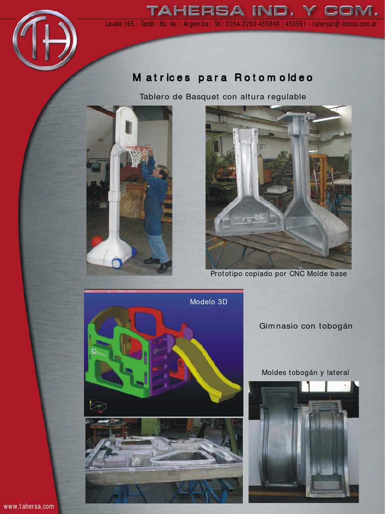 Catálogo de moldes y productos fabricados por rotomoldeo de Taher SA | PDF