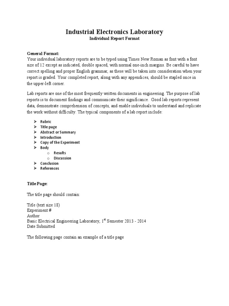 Report Format Industrial | Download Free PDF | Abstract (Summary ...
