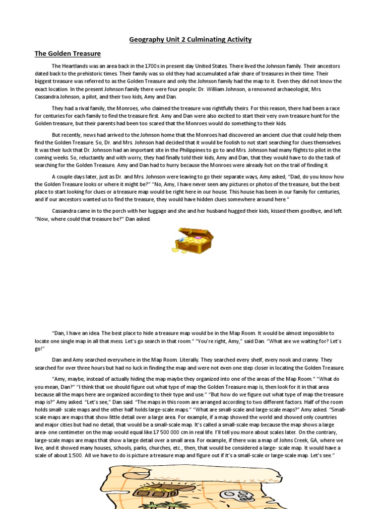 Treasure Map Scale and Clue Analysis | PDF | Map | Earth Sciences