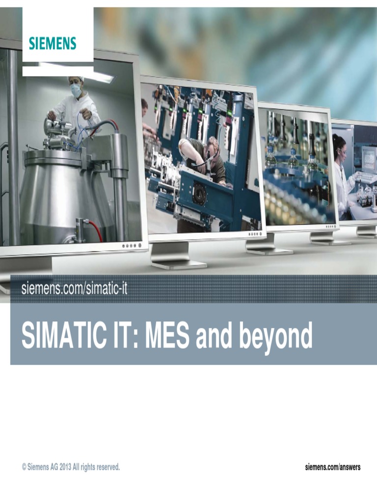 Simatic It Mes and Beyond | Enterprise Resource Planning | Product ...