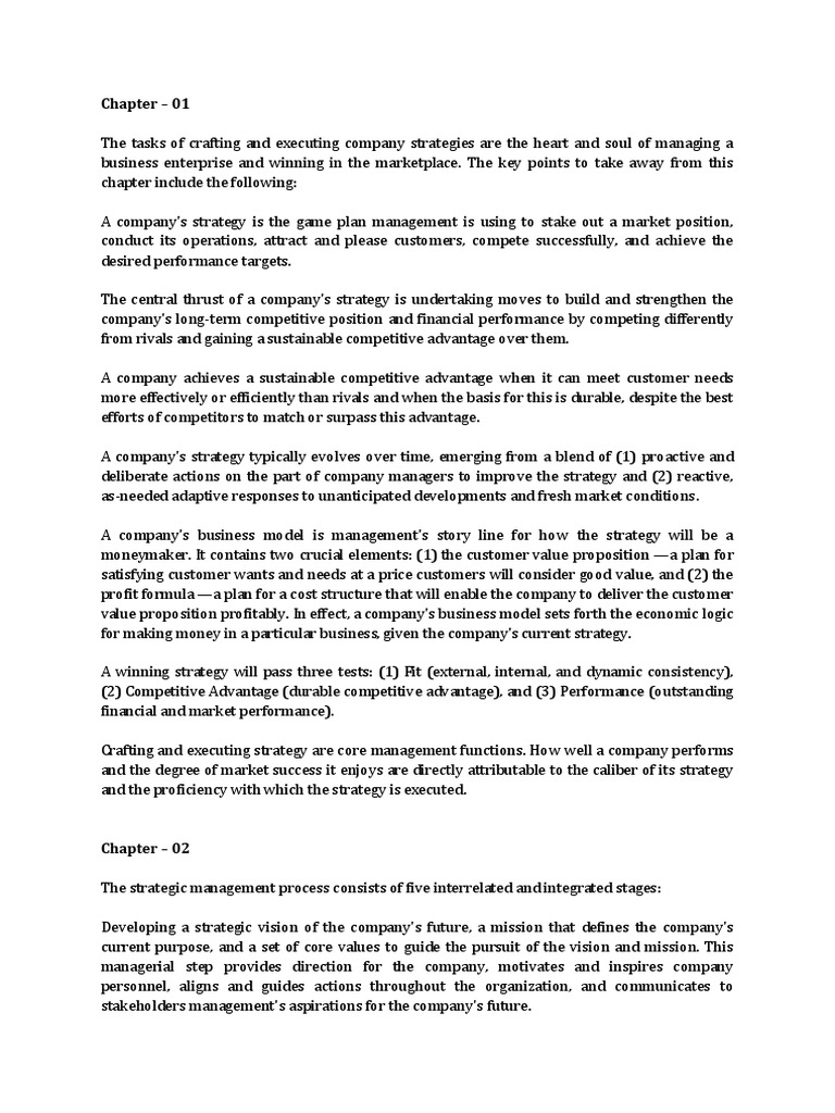 Key Points | PDF | Strategic Management | Strategic Planning