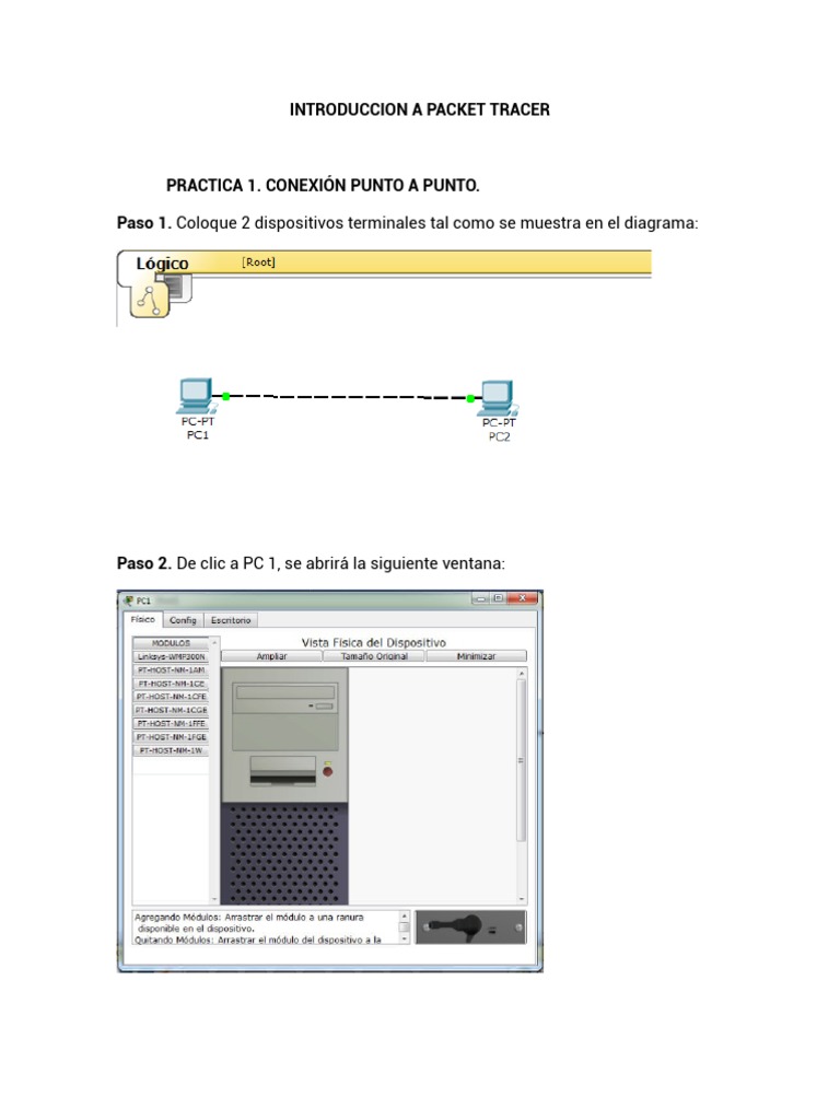 Practica Packet Tracer | PDF | Dirección IP | Redes de computadoras