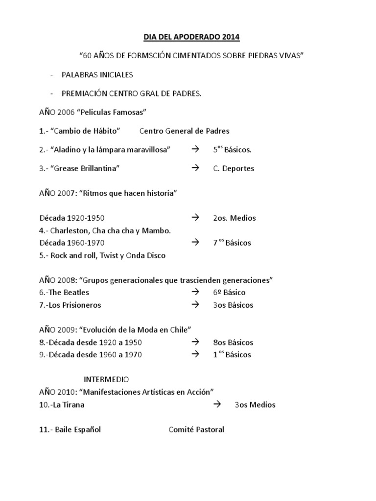 Dia Del Apoderado | PDF