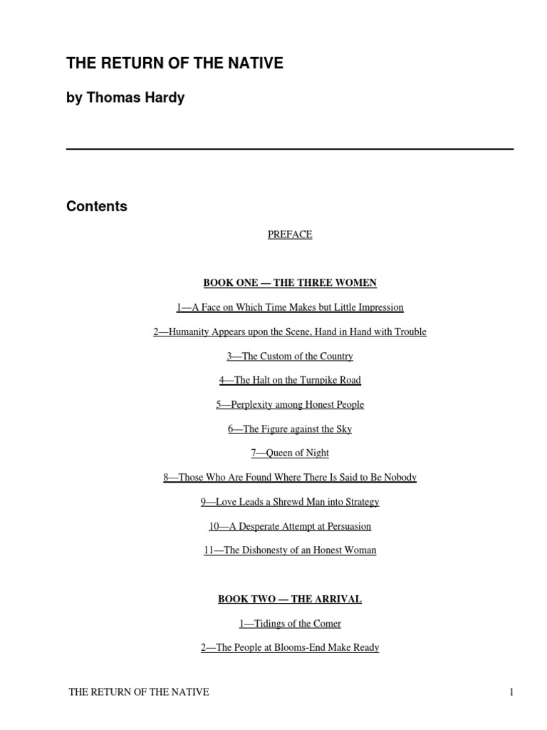 The Return of The Native by Hardy, Thomas, 1840-1928 | PDF | Sky | Nature
