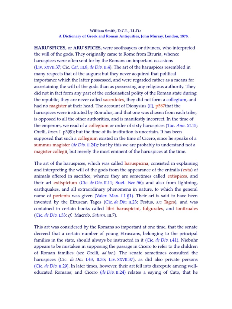 Haruspices William Smith | PDF | Cultural Anthropology | Mythology