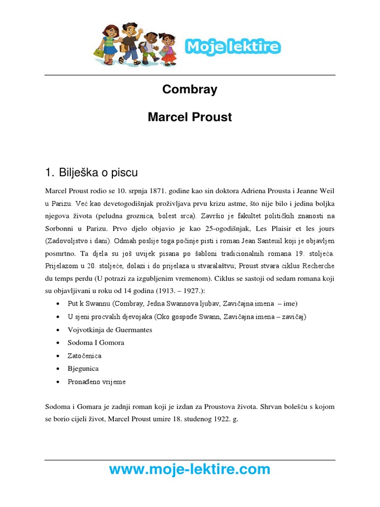 Marcel Proust Combray 01 | PDF