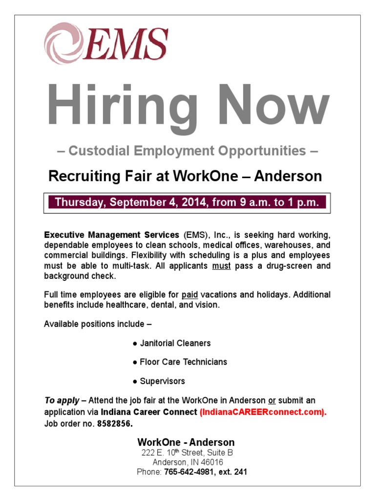 Job Fair. Executive Management Services Flyer 9-4-14 | PDF