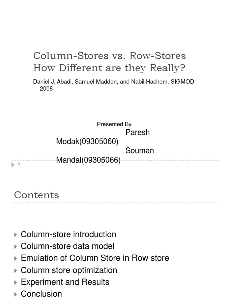 Column Vs Row | PDF