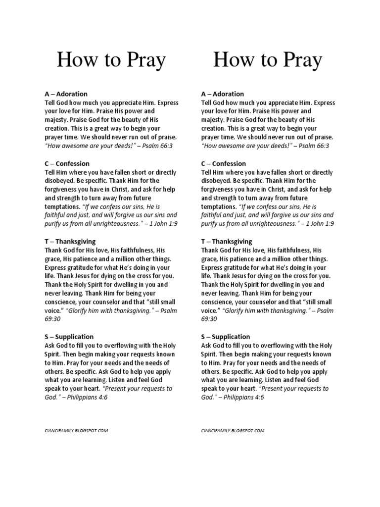 How To Pray | PDF | Confession (Religion) | Prayer