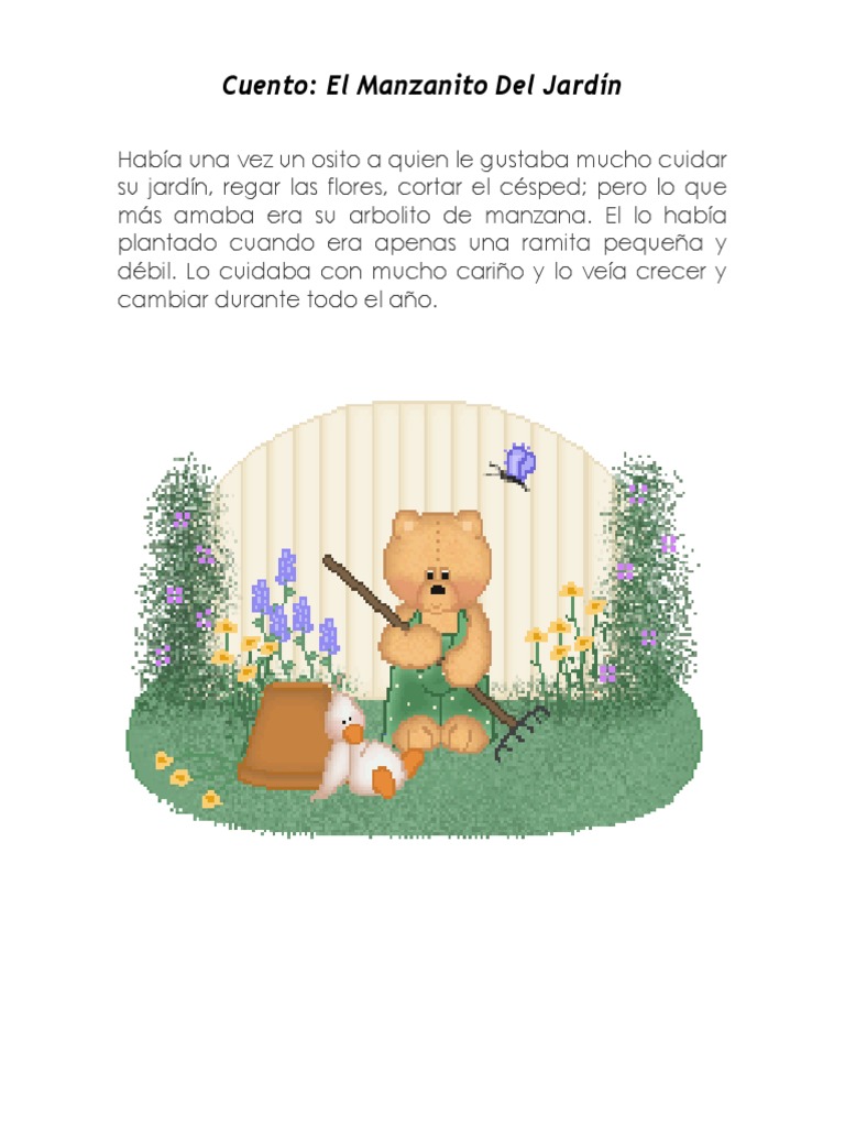 Cuento El Manzanito de Mi Jardin | PDF