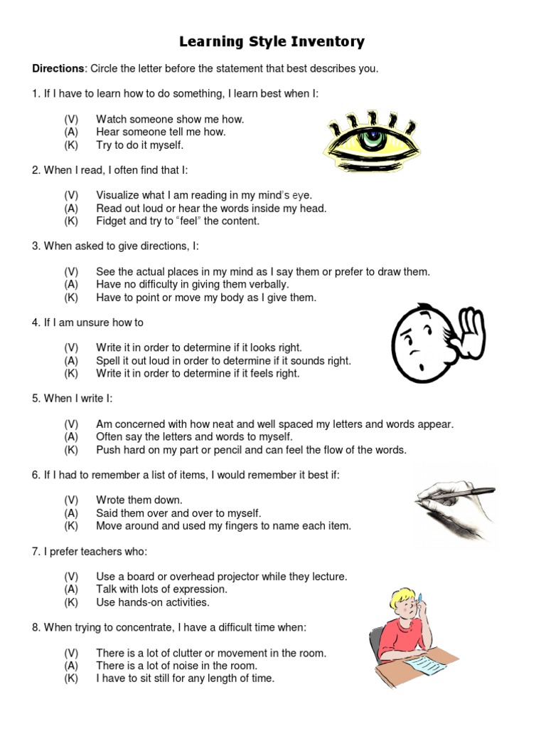 Learning Style Inventory | PDF | Learning Styles | Psychological Concepts