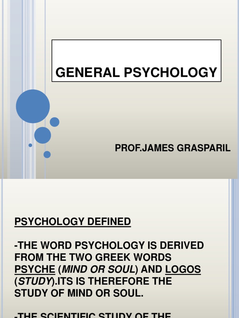 General Psychology | PDF | Action (Philosophy) | Psychology