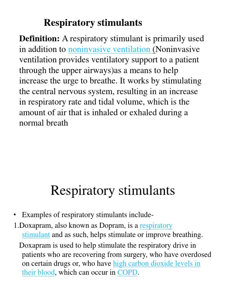 Respiratory Stimulants, Expectorants and Anti-Tussives | PDF ...