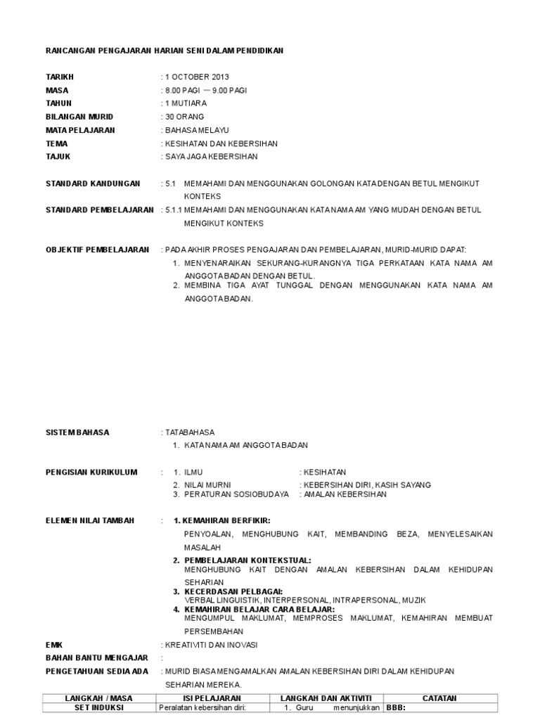 Contoh RPH | PDF
