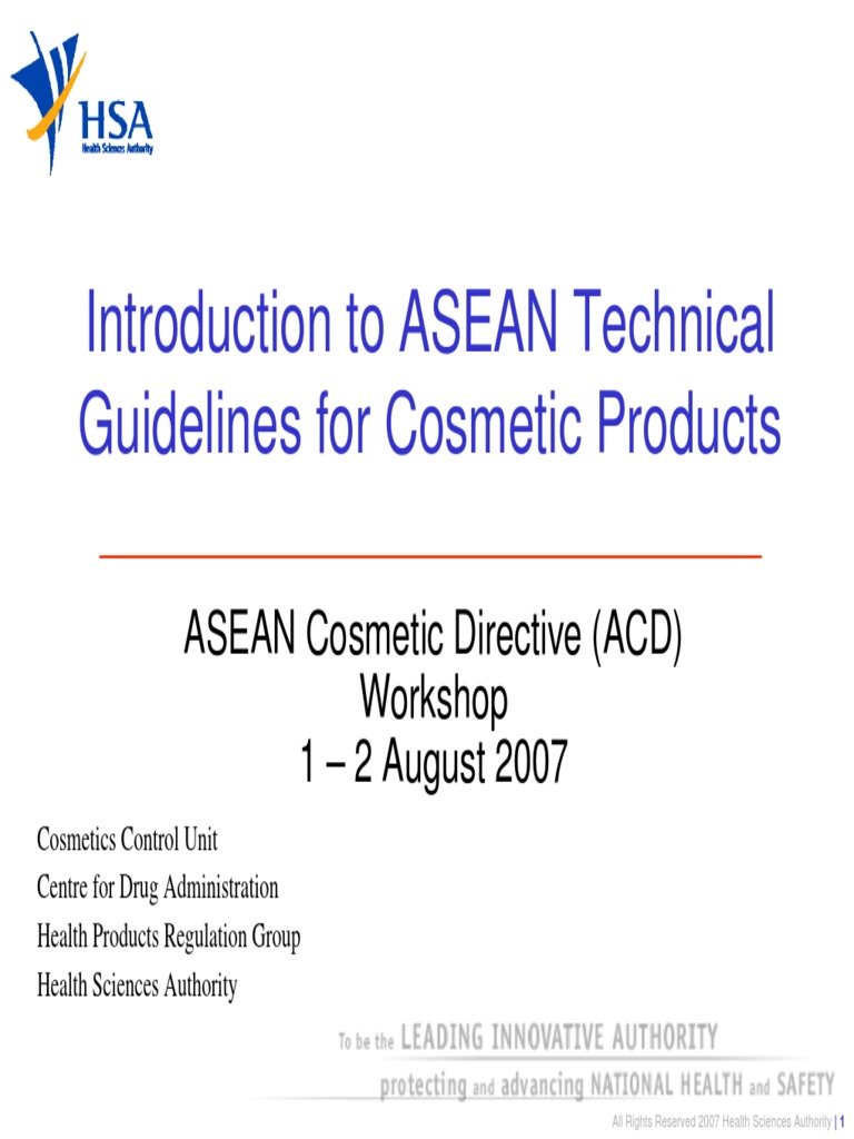 ACD Guidelines PDF | PDF | Cosmetics | Medicine
