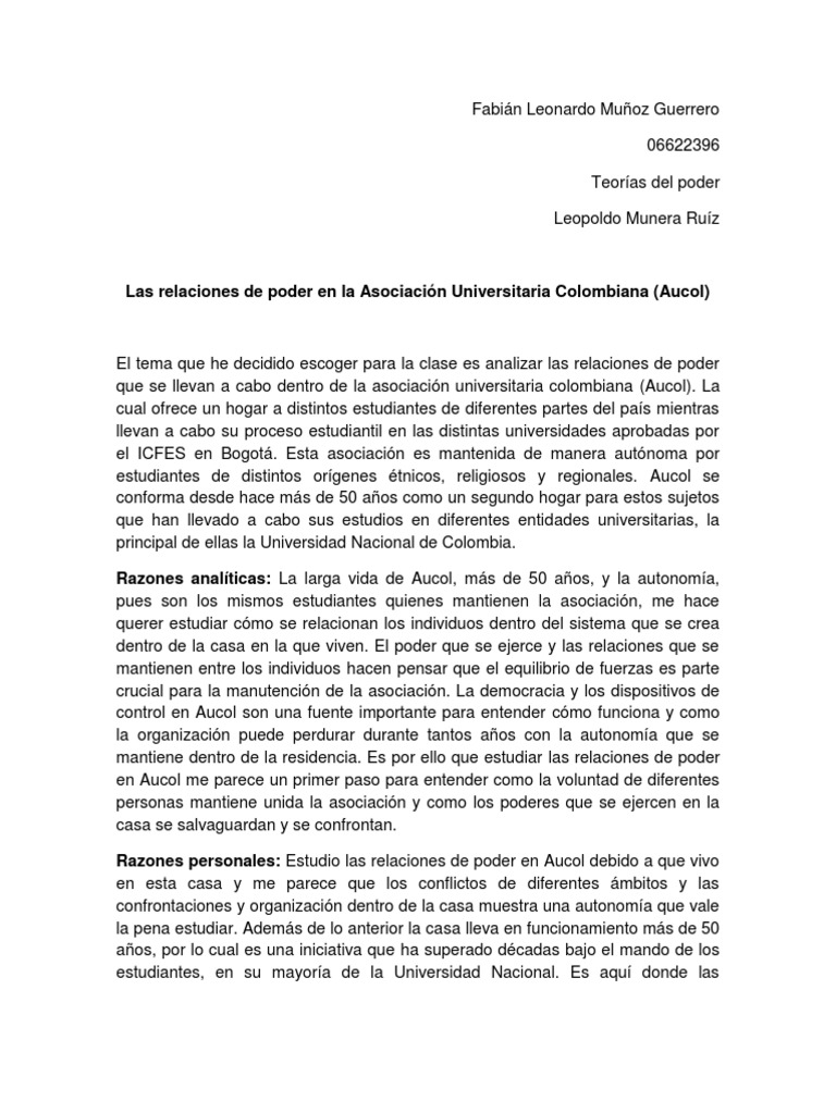 Aucol y El Poder | PDF | Colombia | Toma de decisiones