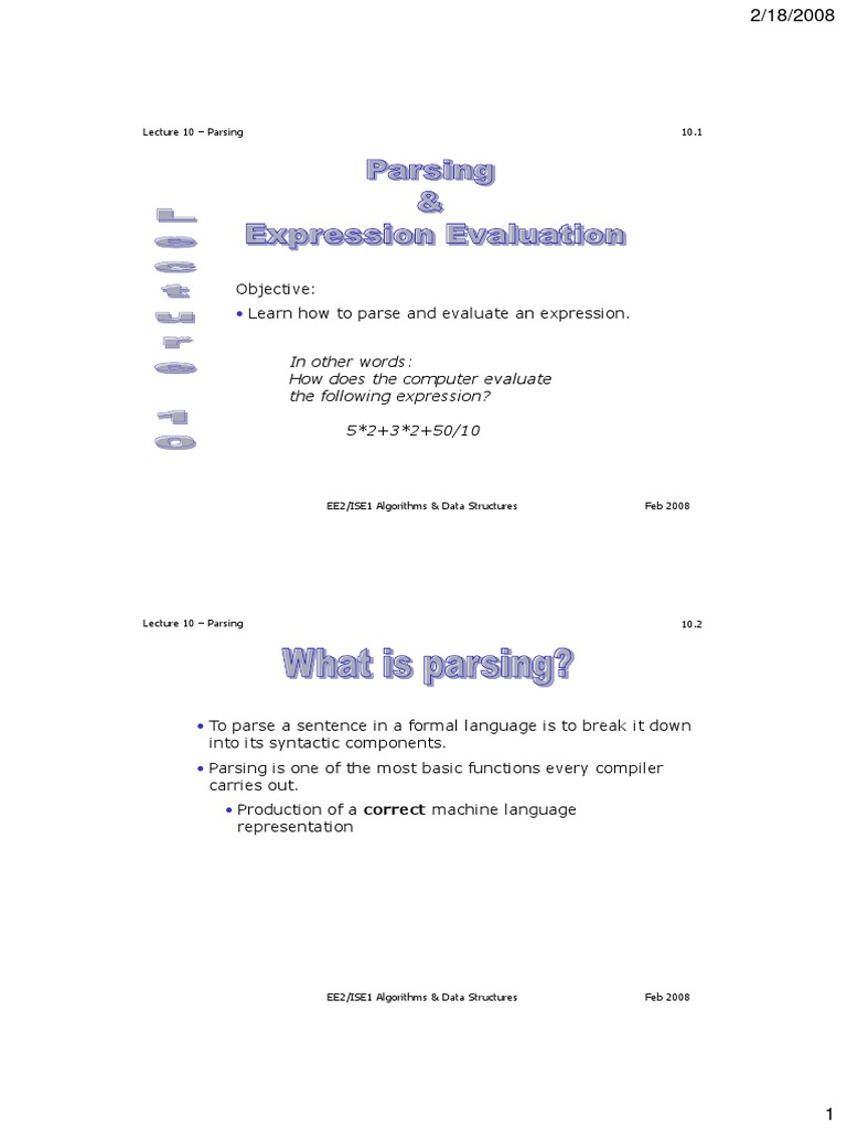 In Other Words: How Does The Computer Evaluate The Following Expression? 5 2+3 2+50/10 | PDF ...