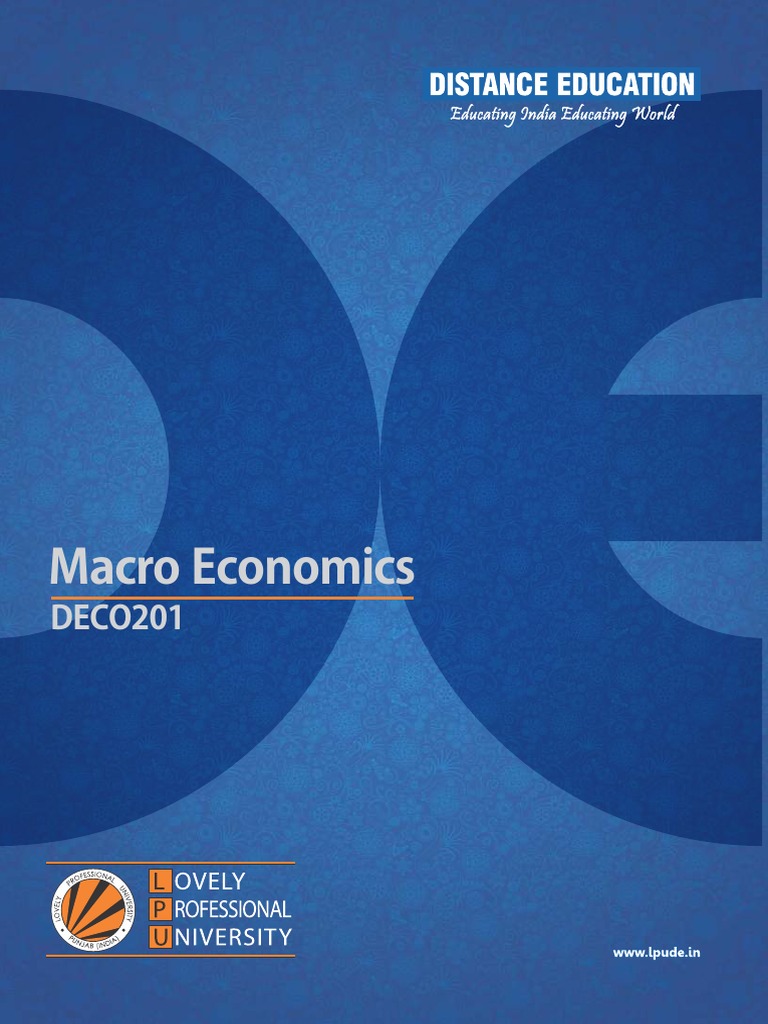 Macro Economics Pdf Macroeconomics Measures Of National Income