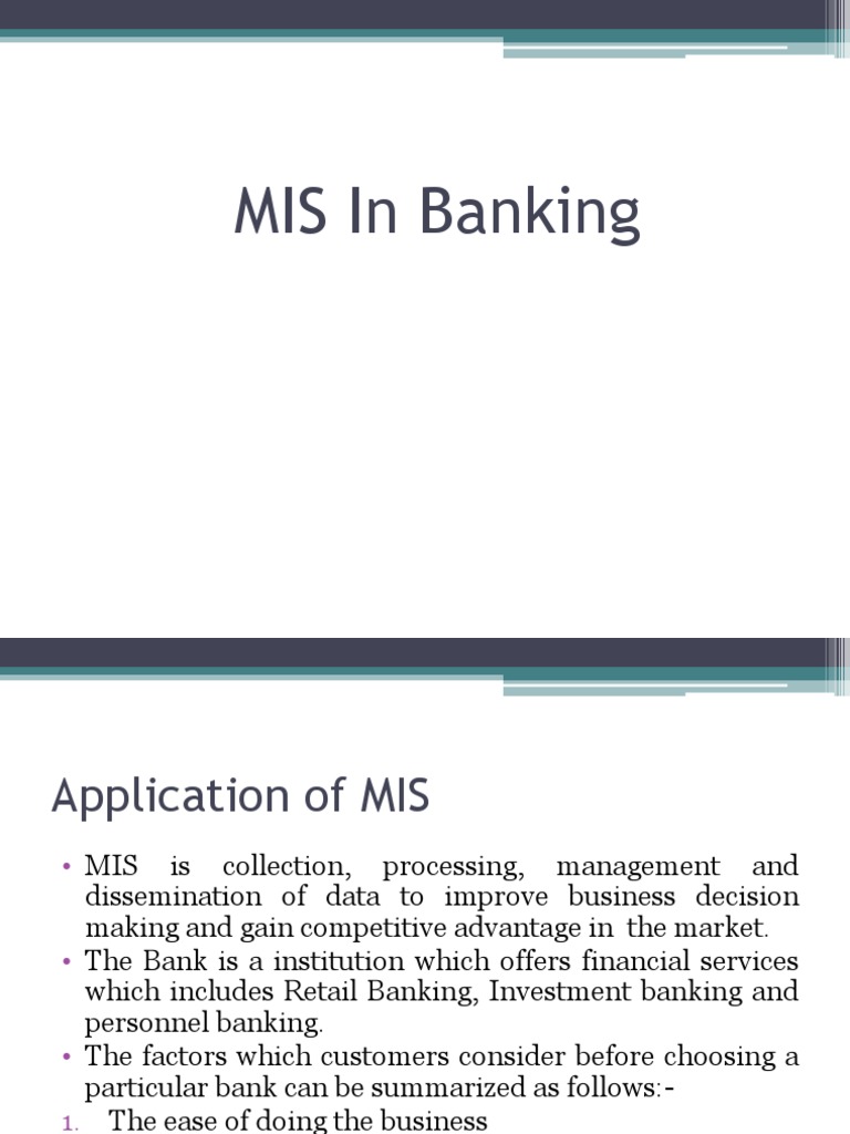 MIS in Banking | Management Information System | Banks